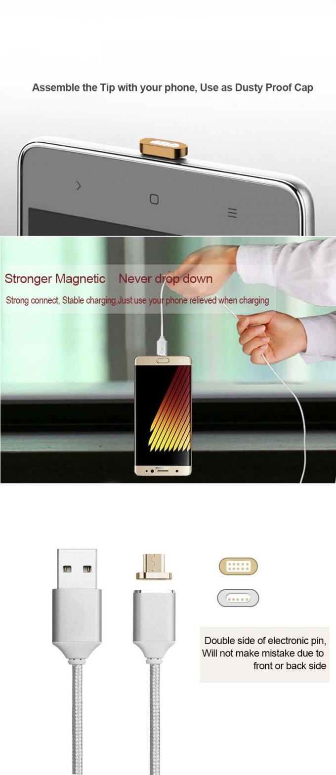 Wholesale braided usb cable charging cable magnetic from Aotman